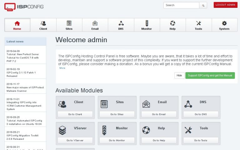 ISPConfig Kurulumu - Centos 7